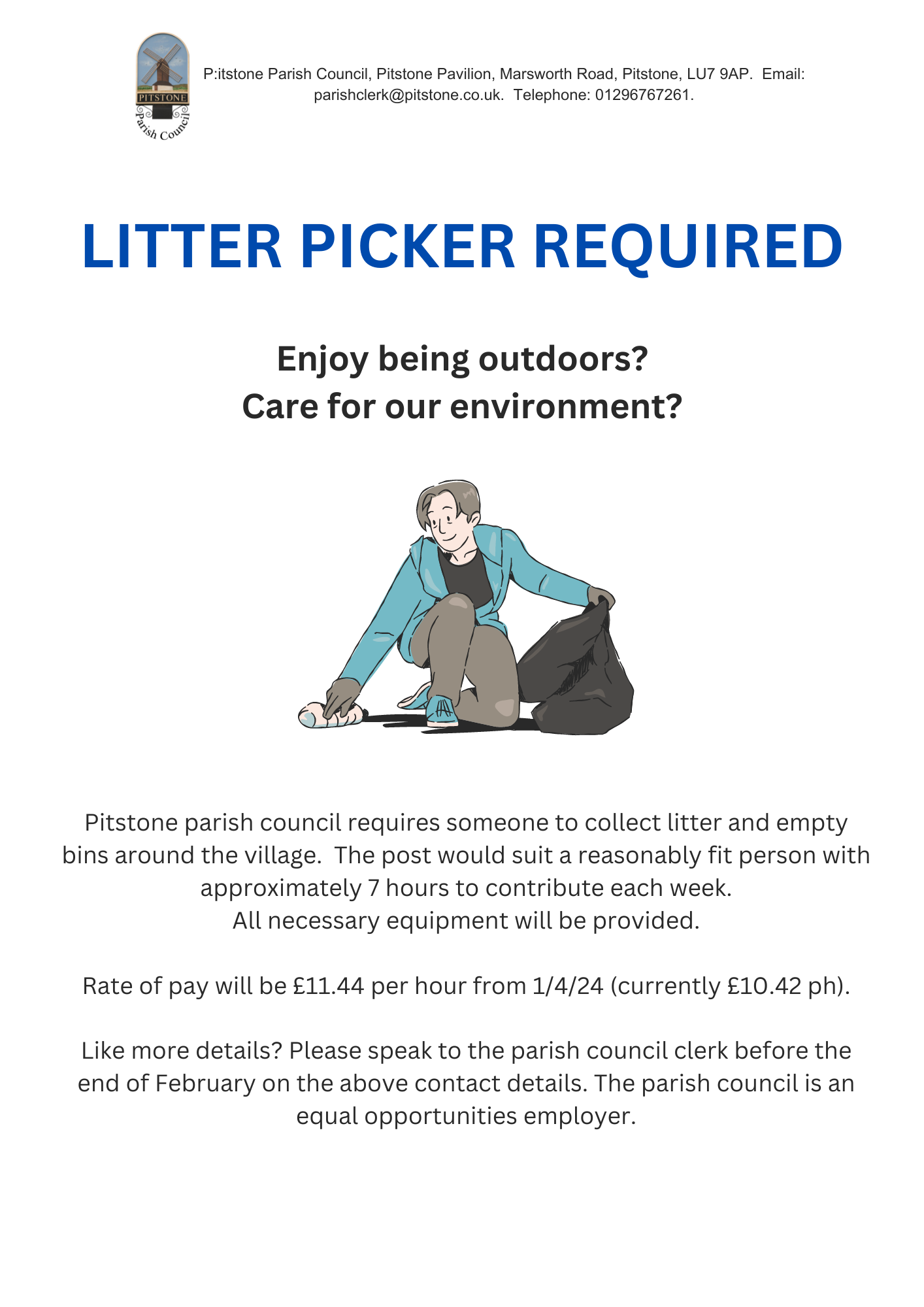 Vacancy: Litter Picker Required – Ivinghoe & Pitstone Village Website